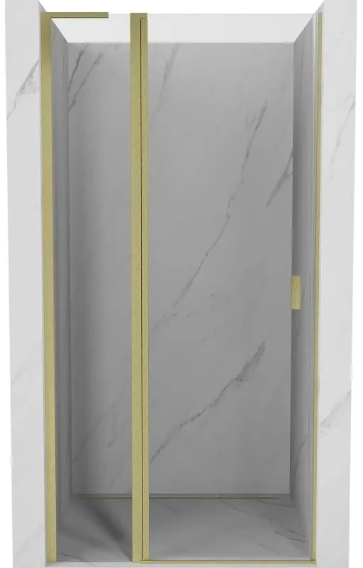 Mexen, Mexen Mist L výklopné sprchové dveře 120 cm, transparentní, broušené zlaté - 8A4L-120-000-55-00