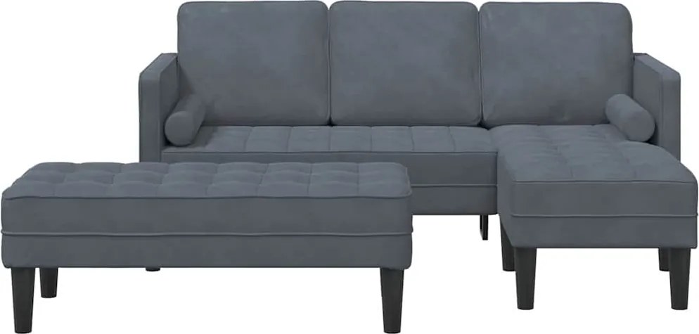 Set pohovek 2 ks Tmavě šedá Polyester 3329265