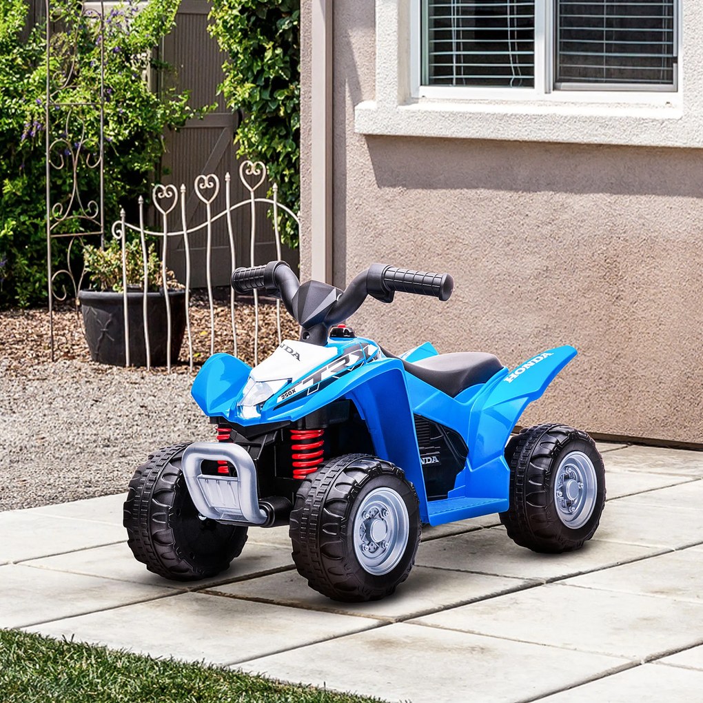 AIYAPLAY Elektrický Miniquad pro děti - Dětský elektrický ATV s LED a klaksonem, motorka pro děti, elektrické auto pro děti od 18 měsíců, kovová modr…