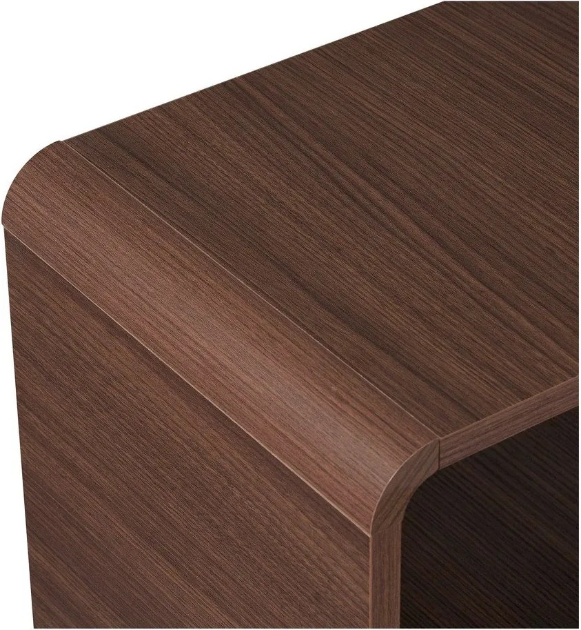 Knihovna v dekoru ořechu v tmavě přírodní barvě 78x153x34 cm Senza – Nordure