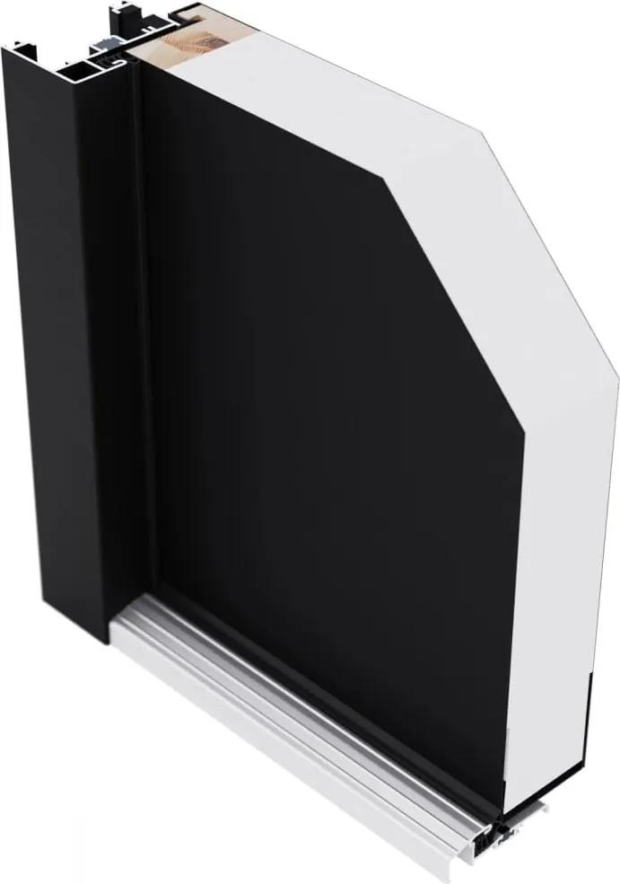 vidaXL Vchodové dveře 90 x 200 cm hliník [3190537] Barva: Bílá