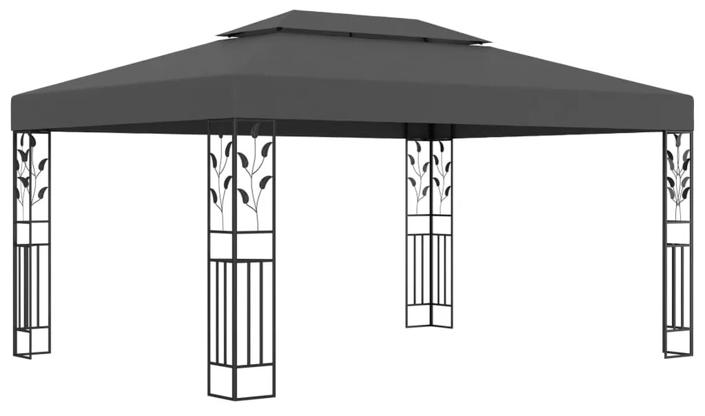 Altán s dvojitou střechou -  3 x 4 m | antracitový