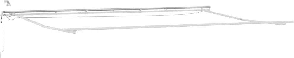 Automatická zatahovací markýza s LED antracit a bílá 600x300 cm 3215791