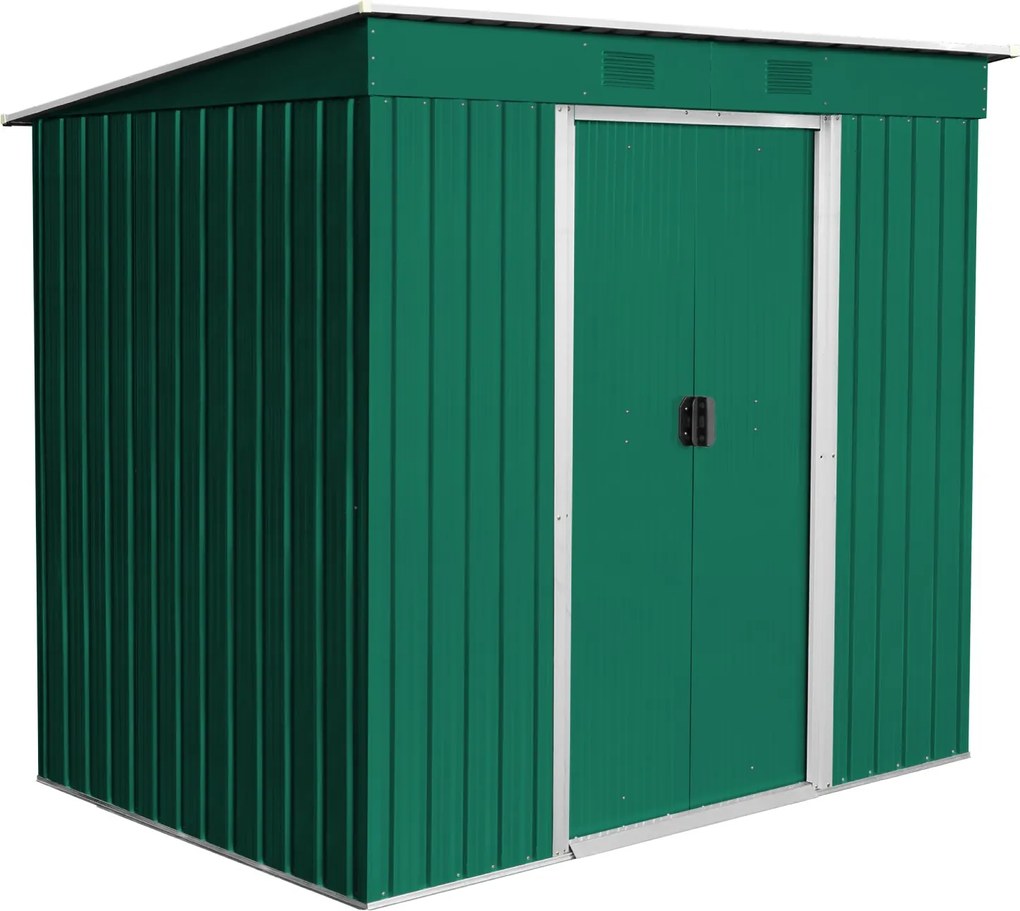 Zahradní domek BestBerg ZD-67GRW / 4,3 m² / 197 × 217 × 202 cm / zelená/bílá