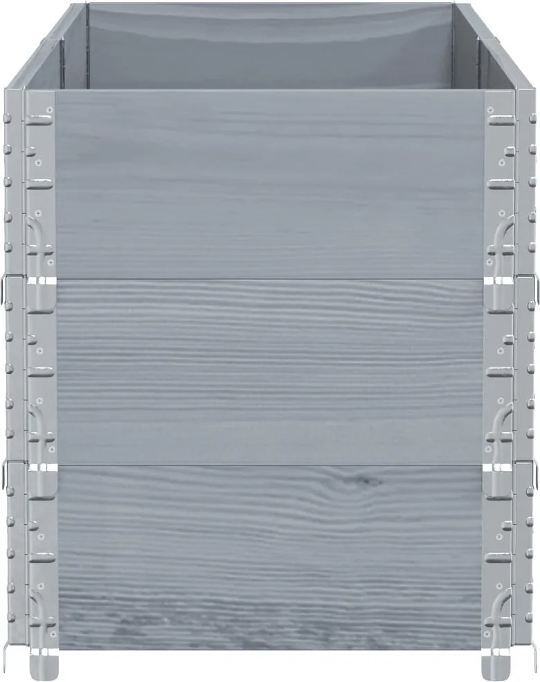 Zahradní truhlík šedý 150 x 50 cm masivní borové dřevo 3295437