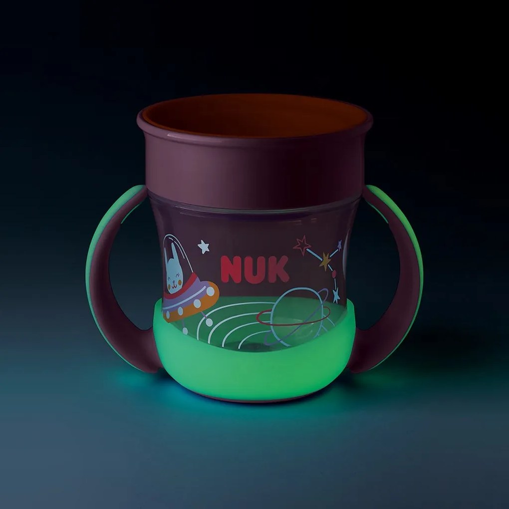 Dětský hrníček  Mini Magic NUK Cup Night 160 ml pink