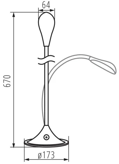 Kanlux 22342 - LED Stmívatelná flexibilní stolní lampa FRANCO LED/6,8W/230V bílá