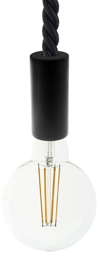 creative cables Závěsná lampa s 2XL 24mm námořnickým lanem, lakované dřevěné detaily Barva: Bílá