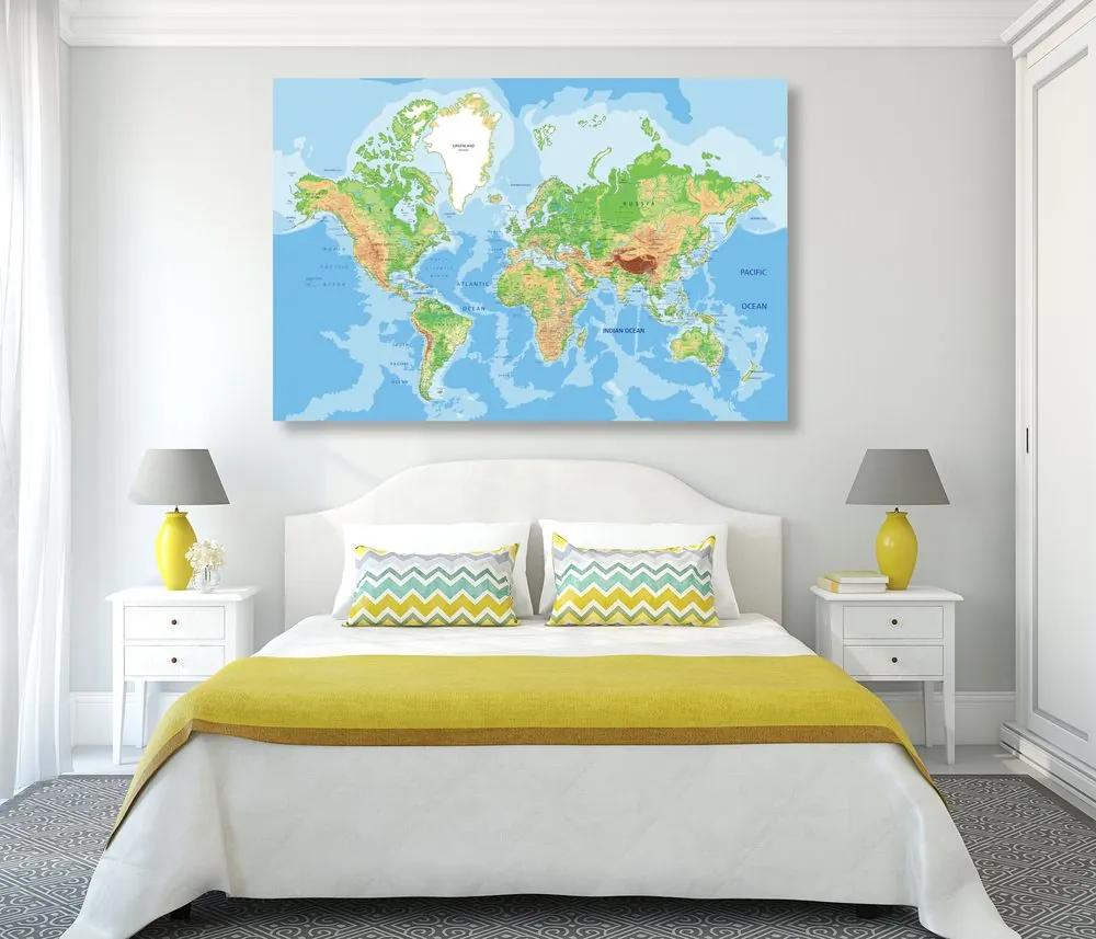 Obraz klasická mapa světa Varianta: 120x80