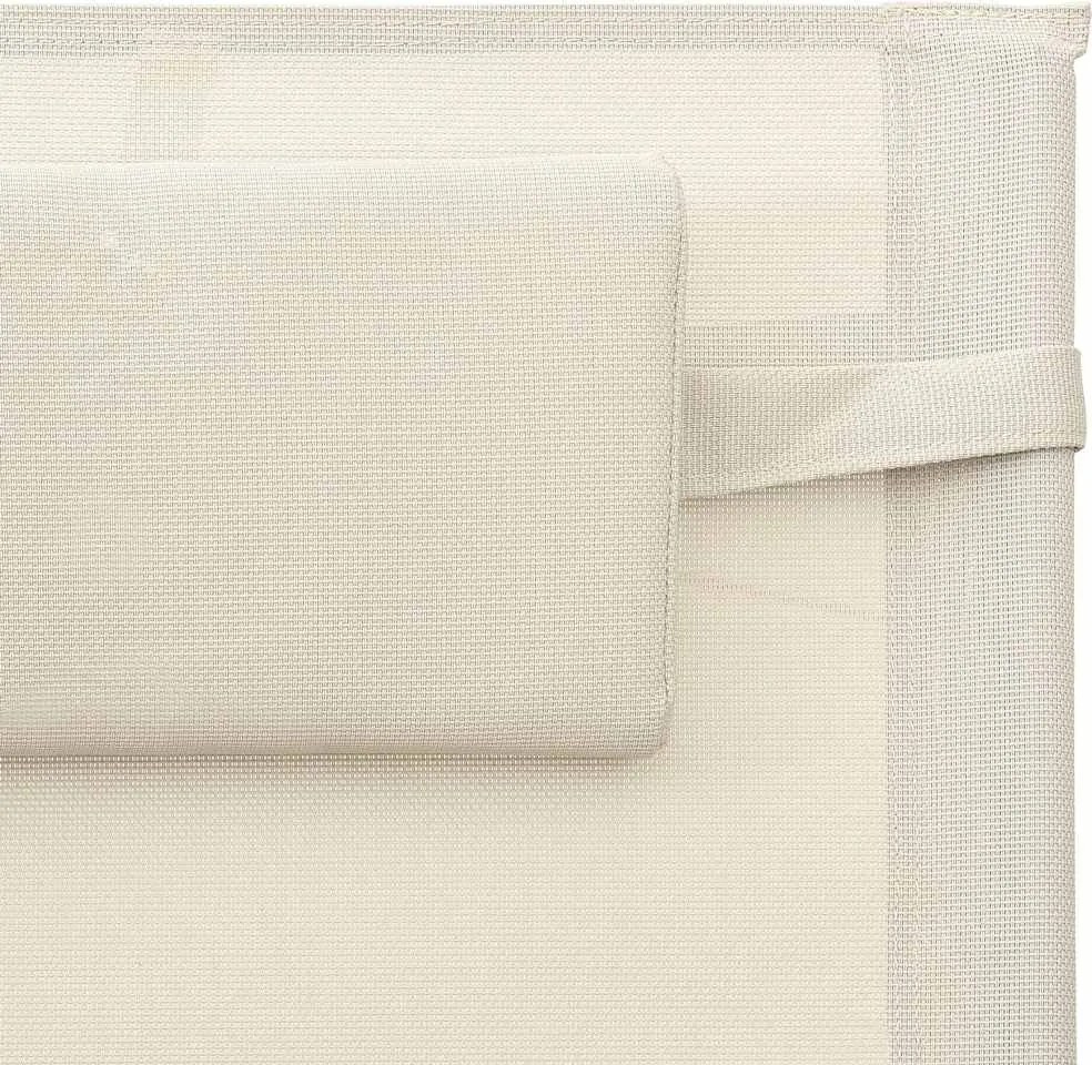 Zahradní lehátka 2 ks textilen krémová a šedá 310510