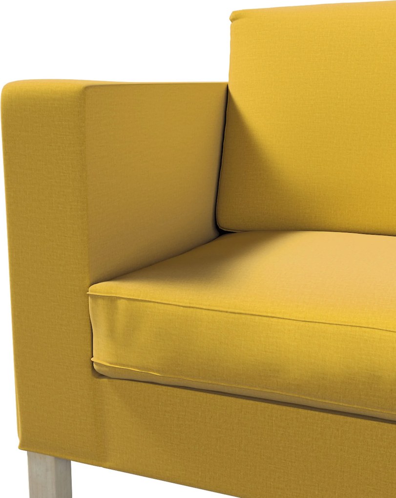 Potah na pohovku IKEA Karlanda rozkládací, krátký barva žlutá látka sametová