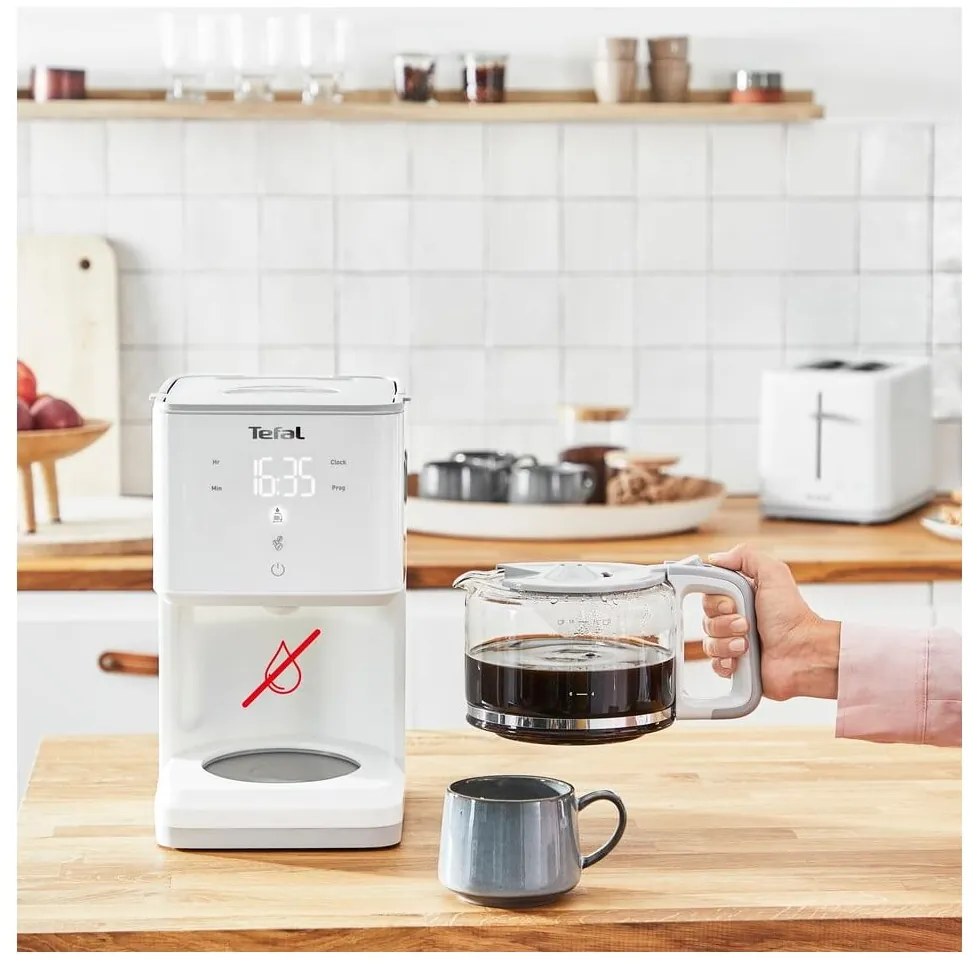 Bílý kávovar na filtrovanou kávu Sense CM693110 – Tefal