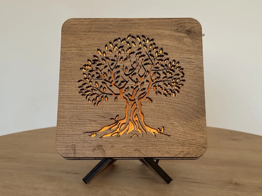 Li-Go "Dub" lampa 19x19cm provedení povrchu: jedle