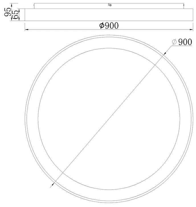 Mantra Niseko II, stropní kruhové svítidlo LED 78W, 2700-5000K, dálk. ovládání, bílá, průměr 90cm