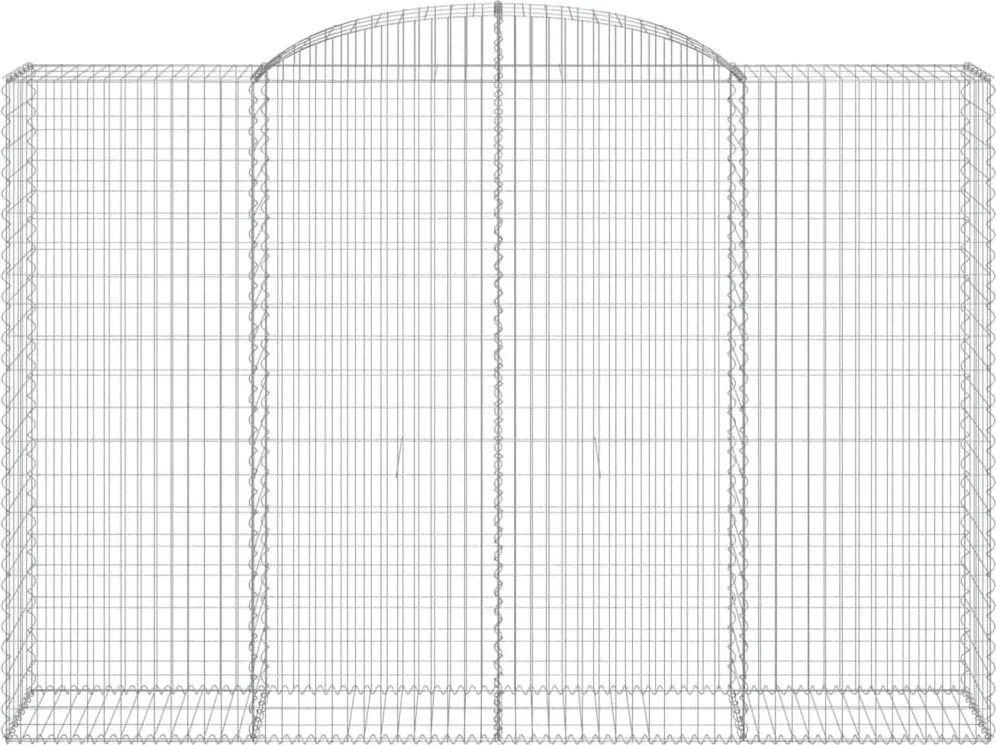 Klenuté gabionové koše 2 ks 300x50x200/220cm pozinkované železo 3146791