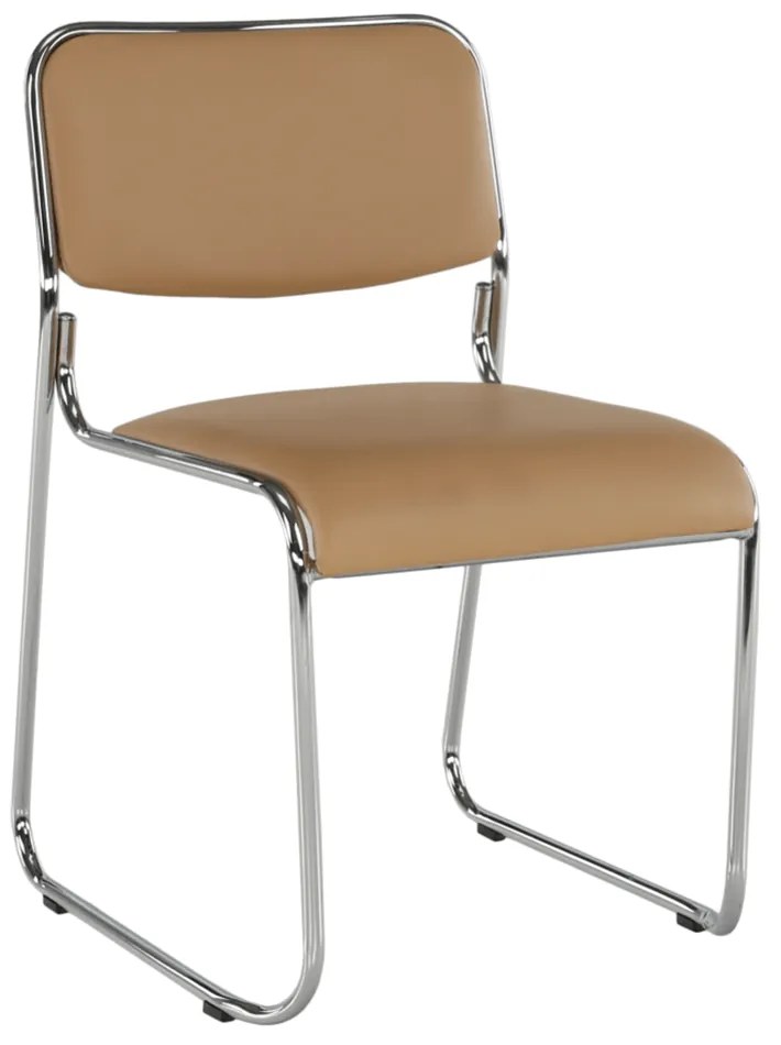 TEMPO Stohovatelná židle Bulut - hnědá - 76x50x56 cm - II. JAKOST