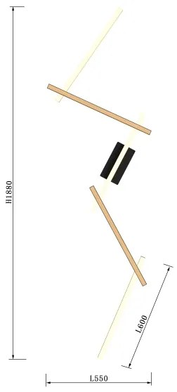 Wofi 7021-506- LED Stmívatelné nástěnné svítidlo RIMINI LED/57W/230V hnědá/černá