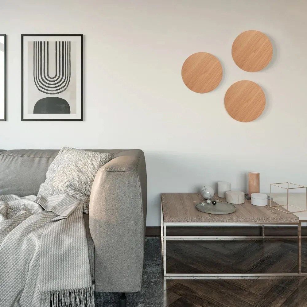 Toolight Toolight, LED nástěnné svítidlo 20cm 12W APP1405-W WOOD, přírodní hnědá, OSW-03086