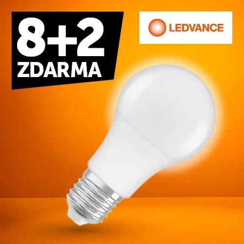LED žárovka E27 Bellalux ECO CLA FR 8,5W (60W) teplá bílá (2700K) AKCE 8+2