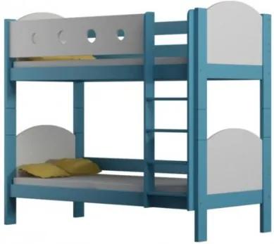 Patrová postel Vašek luk 180/80 cm modro-bílý