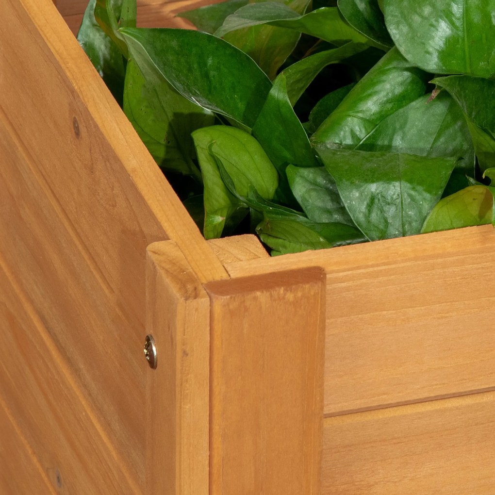 Zvýšený truhlík s mřížkou na květiny - 54,5L x 52W x 180H cm - Předem ošetřené smrkové dřevo | Aosom