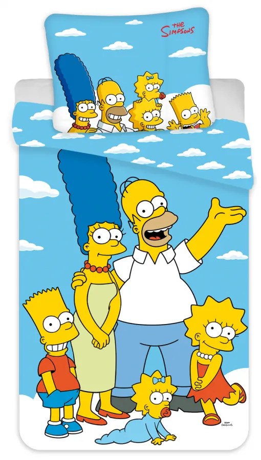 Jerry Fabrics Dětské bavlněné povlečení – Simpsonovi "Clouds 02" 140x200/70x90cm