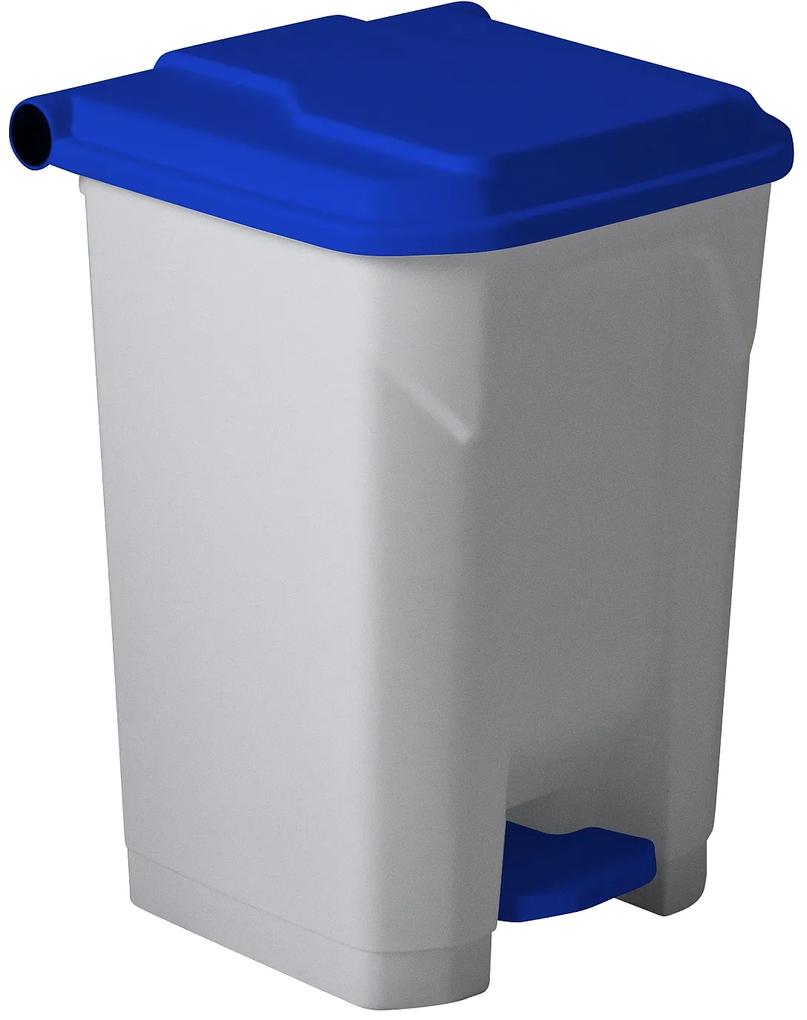 Pedálový odpadkový koš na třídění odpadu TKG Change 393049, modrá, 50 L