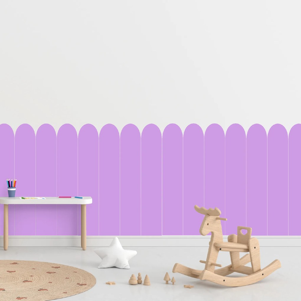 PIPPER. Textilní samolepící tapeta - Oblouk - Fialová barva Barva: Bledá, Velikost: 100cm