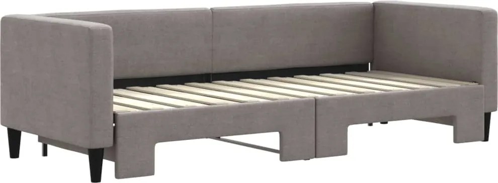 Válenda s přistýlkou taupe 80 x 200 cm textil 3196576