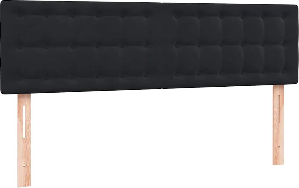 Box spring postel s matrací černá 160x210 cm samet 3318455