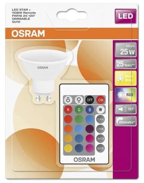 Osram LED RGBW Stmívatelná žárovka STAR GU10/4,5W/230V 2700K + DO - Osram P224786