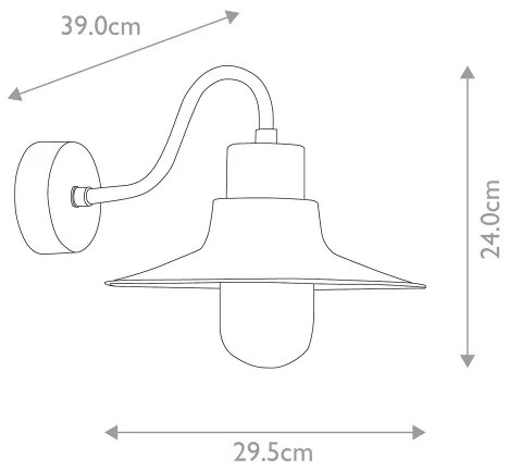 Elstead SHELDON-V - Venkovní svítidlo SHELDON 1xE27/100W/230V IP44 tyrkysová