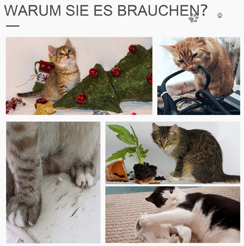 PawHut škrabadlo z ratanu, H174 cm, XXL kočičí strom s boxem, sedacími plošinami, kočičí jeskyně, sisal, béžová+hnědá