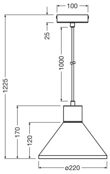Ledvance - Lustr na lanku DECOR PLASTER 1xE27/25W/230V pr. 22 cm sádra bílá