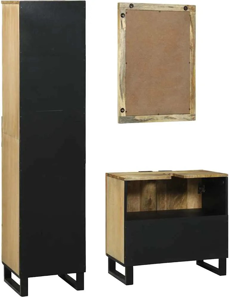 Sada koupelnového nábytku 3 ks Hnědá 38 x 33 x 160 cm 3310043