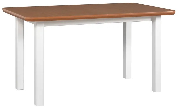 Jídelní stůl WENUS 2 S + doprava zdarma deska stolu bílá, nohy stolu kaštan