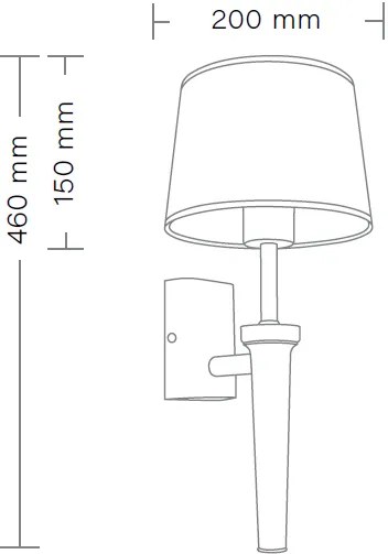 KANDELA - Nástěnná lampa SZPILKA 2