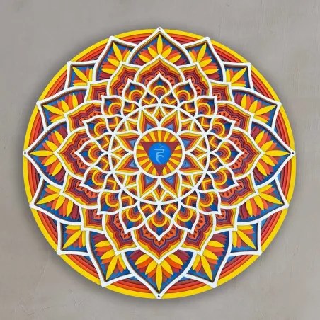 Vyřezávaná dřevěná 3D mandala na zeď | SENTOP PR0460-A