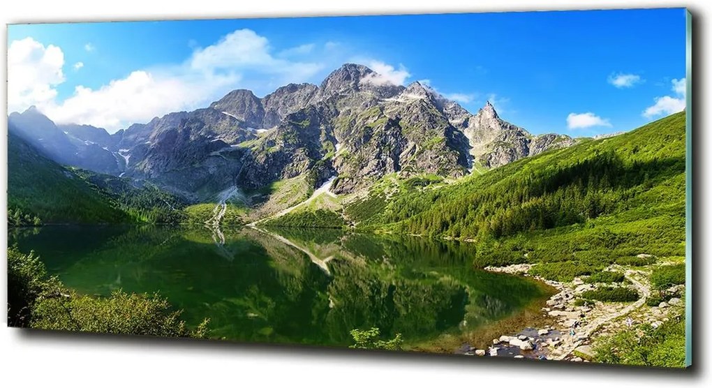 Foto obraz fotografie na skle Mořské oko Tatry