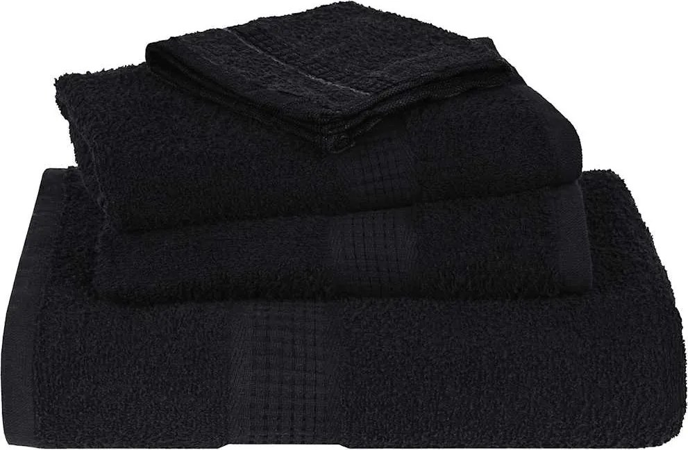 Ručníky pro hosty FROGN 10 ks černé 30x50 cm 360 g/m² 136949