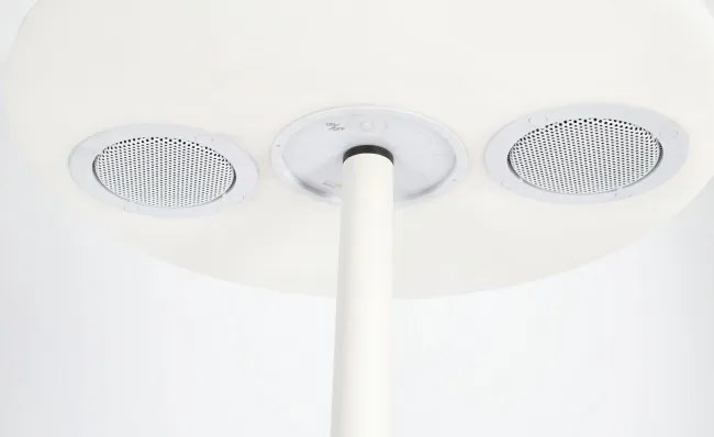BIZZOTTO Zahradní solární stojací lampa LED s reproduktory bílá