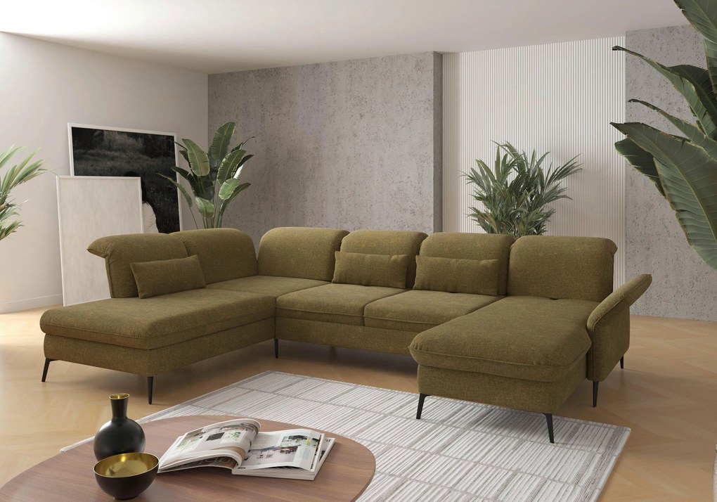 XXXLutz SEDACÍ SOUPRAVA, textil, olivově zelená Sit & More - Sedací soupravy - 00014401181Z