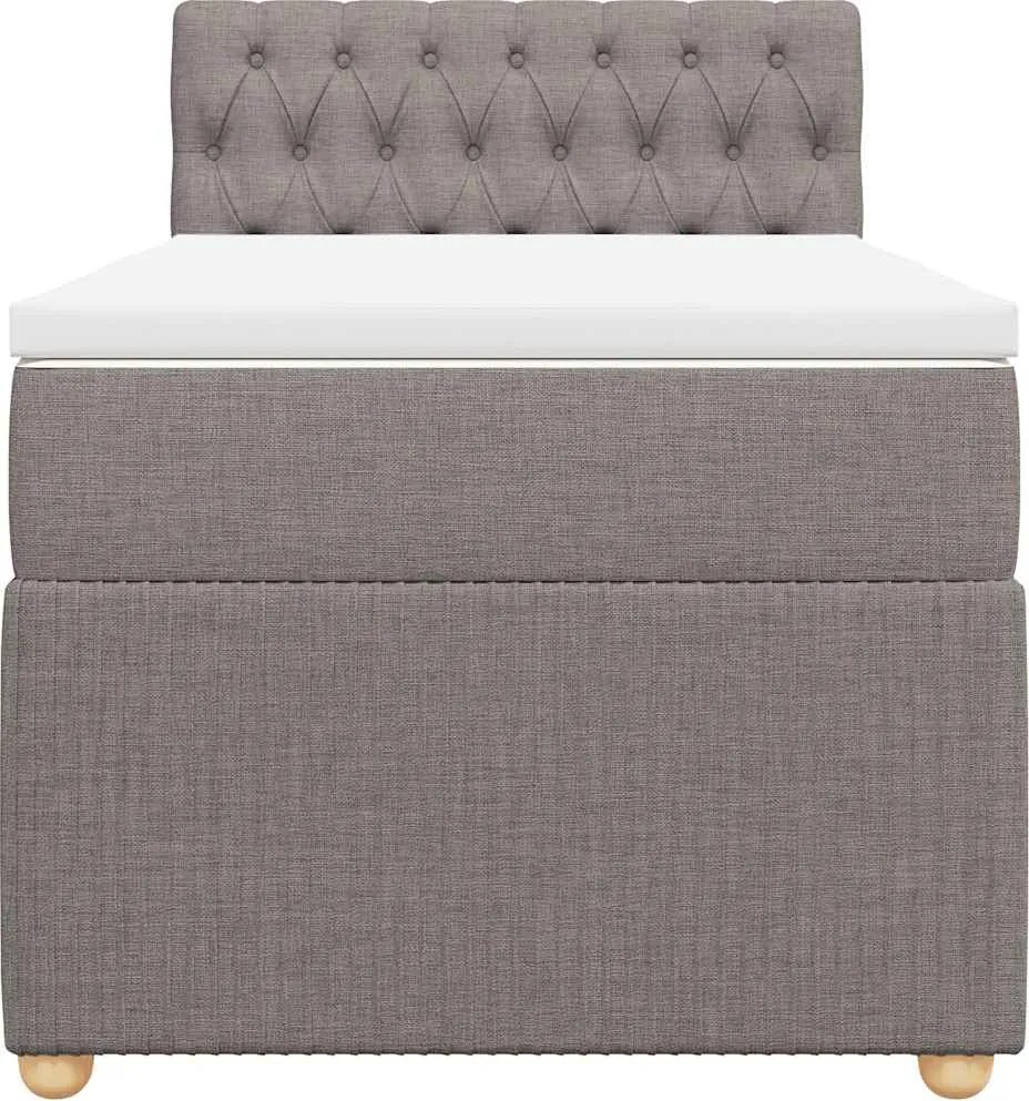 Box spring postel s matrací taupe 80x200 cm textil 3287294