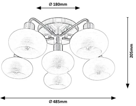 Rabalux - Přisazený lustr 6xE14/40W/230V