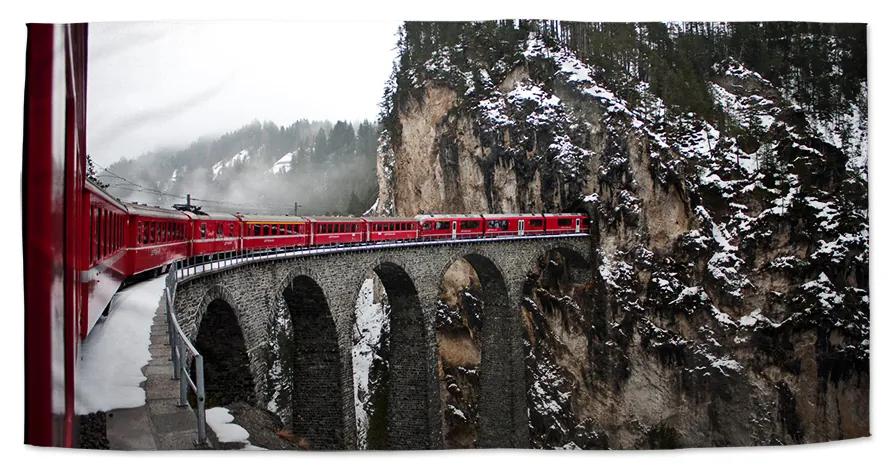 Ručník SABLIO - Vlak na mostě 2 70x140 cm