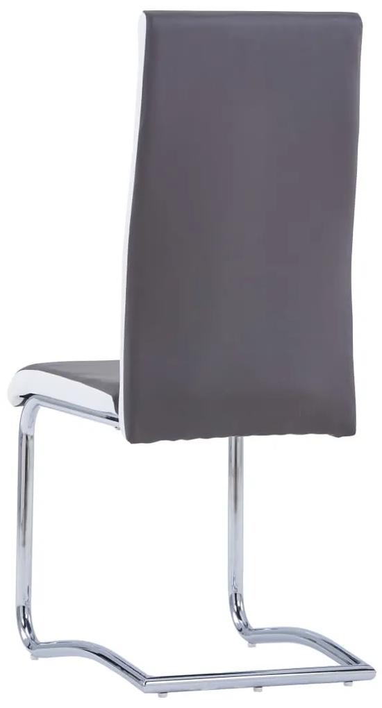 Konzolové jídelní židle 4 ks šedé umělá kůže,  281726