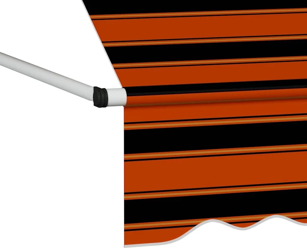 Ručně zatahovací markýza 100 cm oranžovo-hnědá 145834