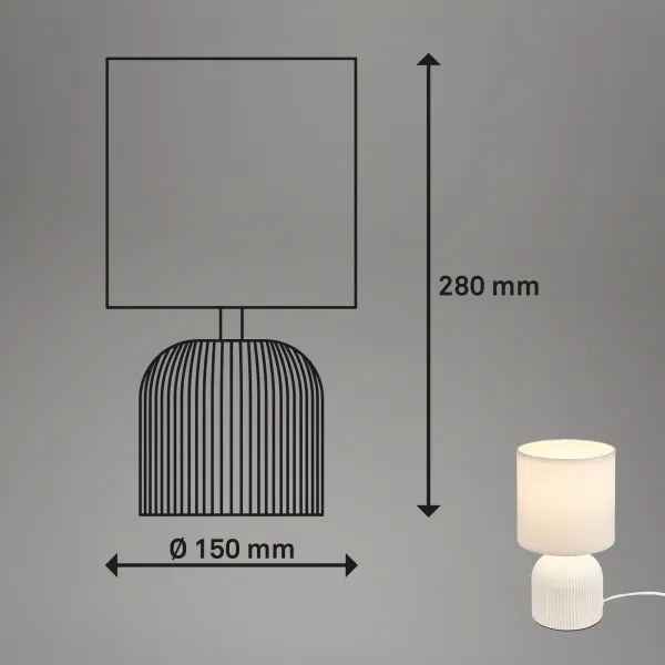 Brilo - Stolní lampa INO 1xE14/10W/230V bílá