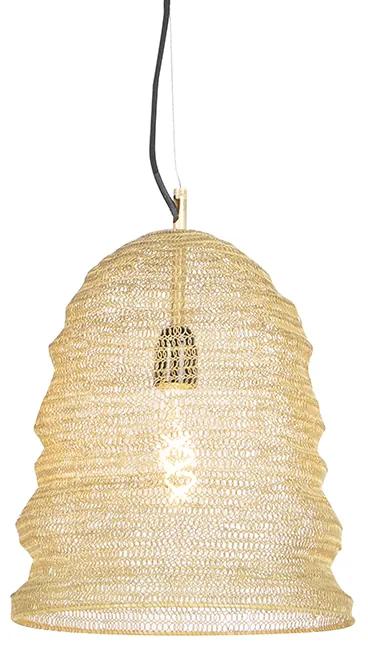 Orientální závěsná lampa zlatá - Nidum Garza