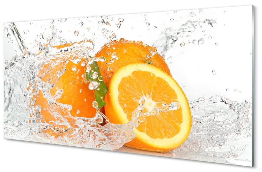 akrylový obraz Pomeranče ve vodě 140x70cm